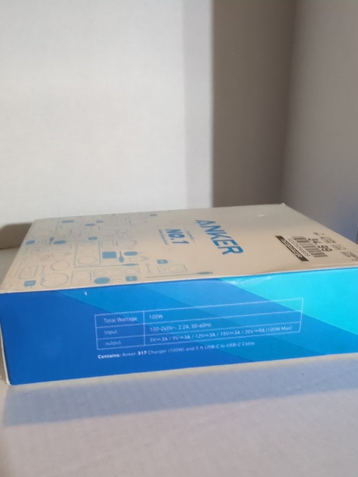 ANKER 317 Charger (100W) with 5ft USB-C to USB-C Cable Apple Samsung | eBay