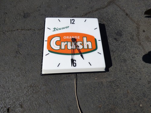 Orange Crush Clock Advertising clock Soda | eBay