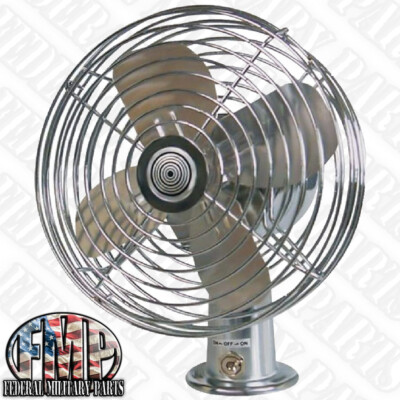 BOAT MARINE CABIN COOLING FAN / WINDSHIELD DEFROST CHROME 600 CFM 12V ...