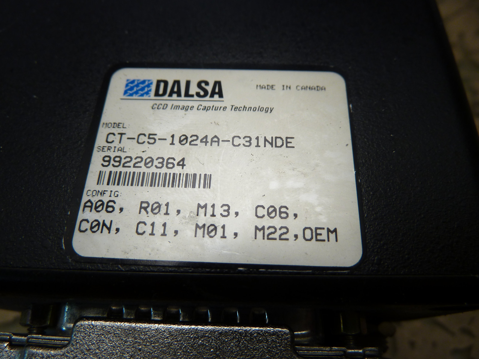 Dalsa ct-c5-1024a-c31nde ccd camera b+w lens [22-R] | eBay