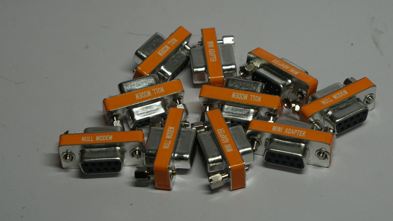 10-PACK DB9 Mini NULL MODEM Female/Female Data Transfer Adapter/Gender ...