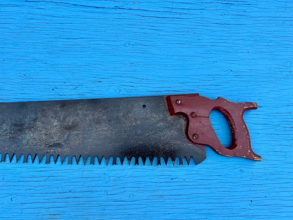 Vintage Crosscut Tool ONE MAN SAW with Wooden Handle Great Teeth on ...