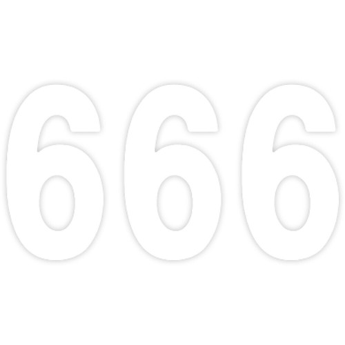 Factory Effex Pro Number 6 - White - 8" | 02-4376 | eBay