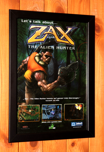 Zax The Alien Hunter PC Windows Rare Vintage Small Promo Poster / Ad ...