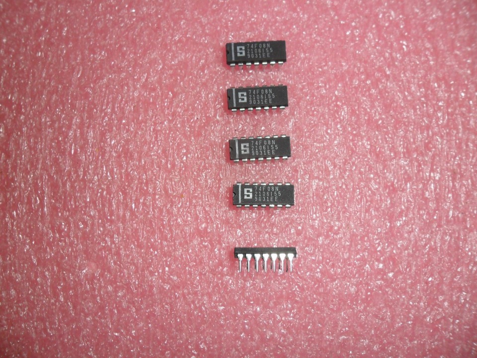 74F08N IC LOGIC QUAD 2 INPUT AND GATE 14 PIN DIP FULL TUBE OF 25 (LOT ...