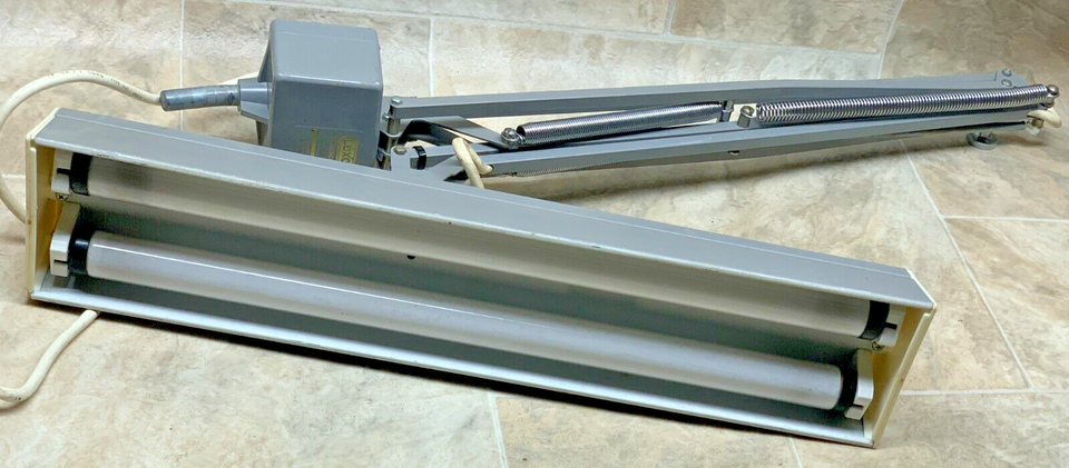 Desk Lamp, 2 Bulbs, Floating Arm, Table Mount Light - Drafting or ...