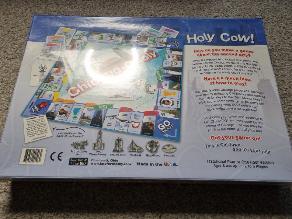 Chicago-Opoly Board Game By Late For the Sky, Made in USA, Rare, New ...