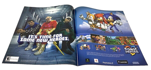 Sonic Heroes Gamecube PS2 Xbox 2003 Vintage Print Ad/Poster Official ...