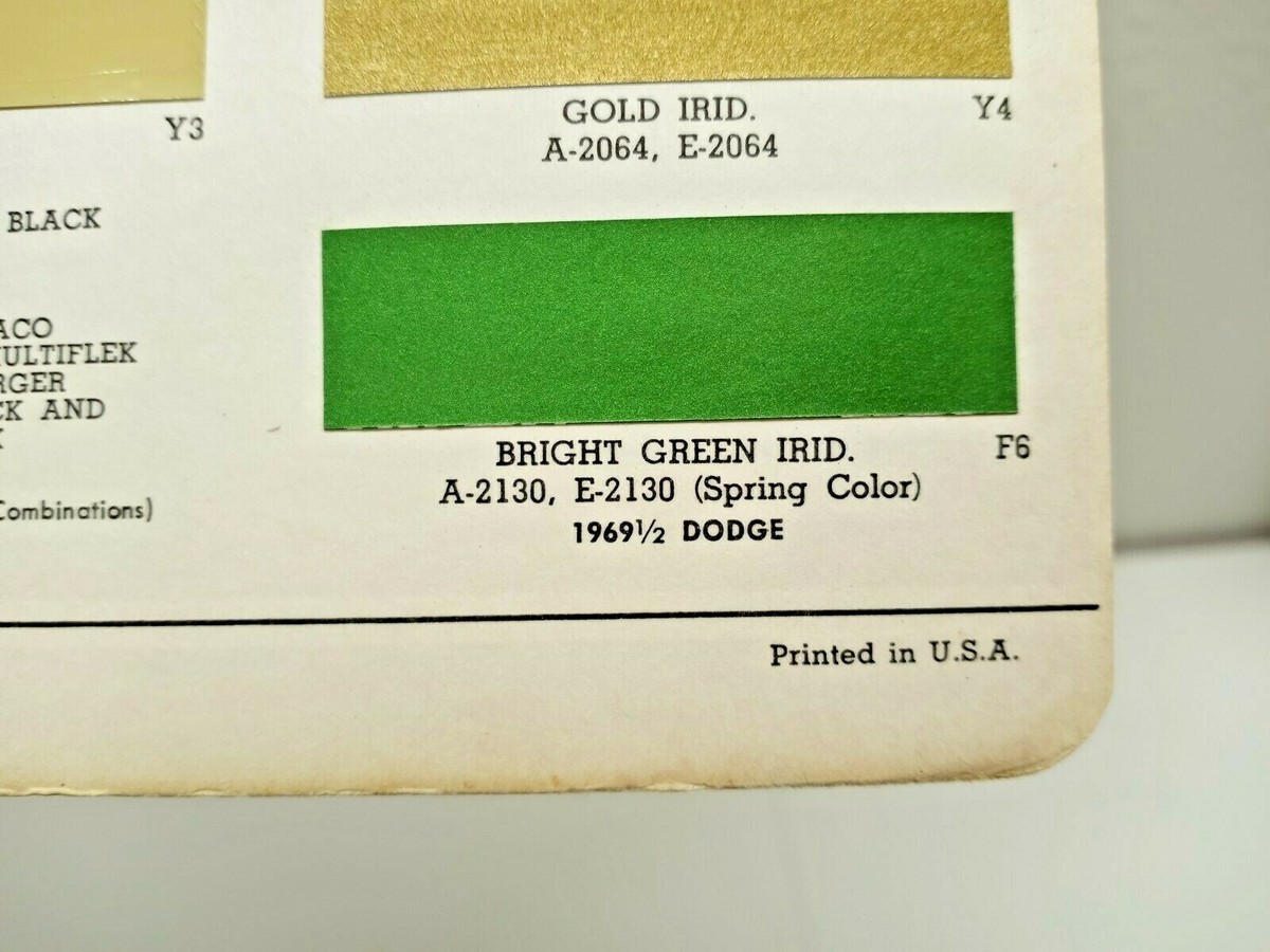 1969 Dodge Dart Color Chart - Infoupdate.org