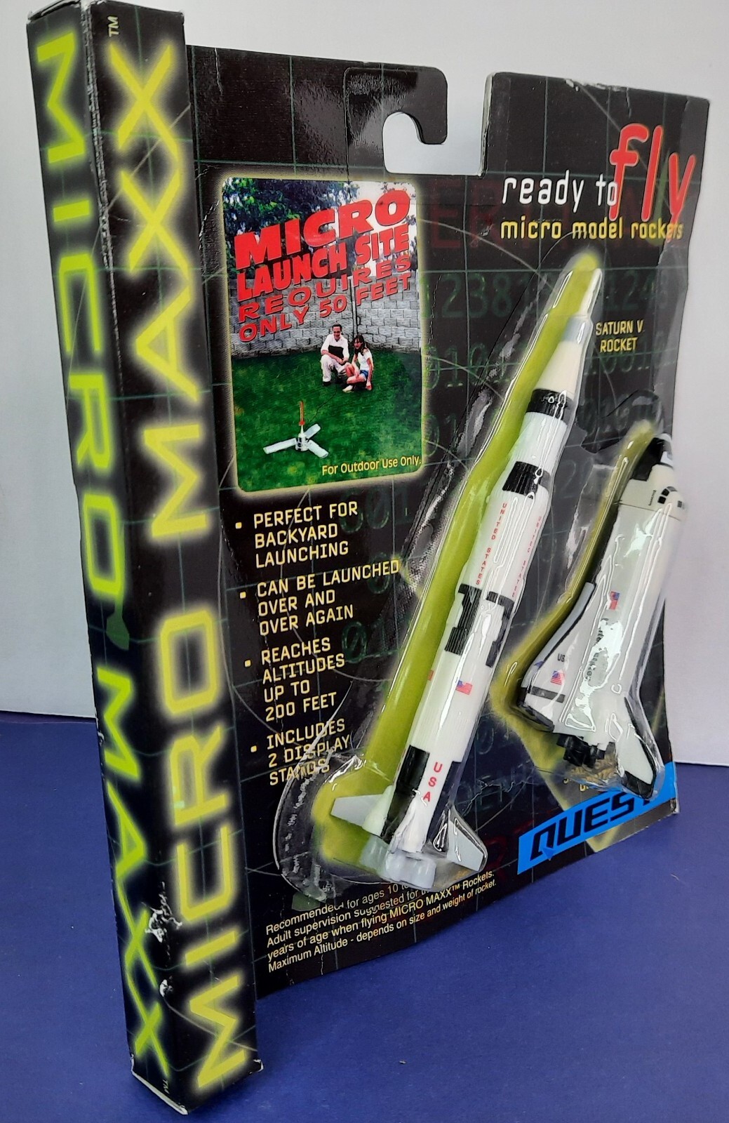 QUEST MICRO MAXX SET 2 ready-to-fly MODEL SATURN V ROCKET SPACE SHUTTLE ...