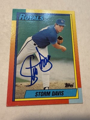 Storm Davis 1990 Topps Traded Signed Auto Card Royals | eBay