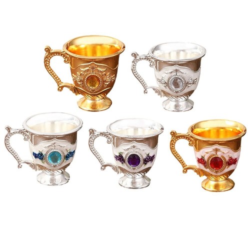 Tea Cup Wine Glass European Style Metal Reusable Versatile Use Zinc ...