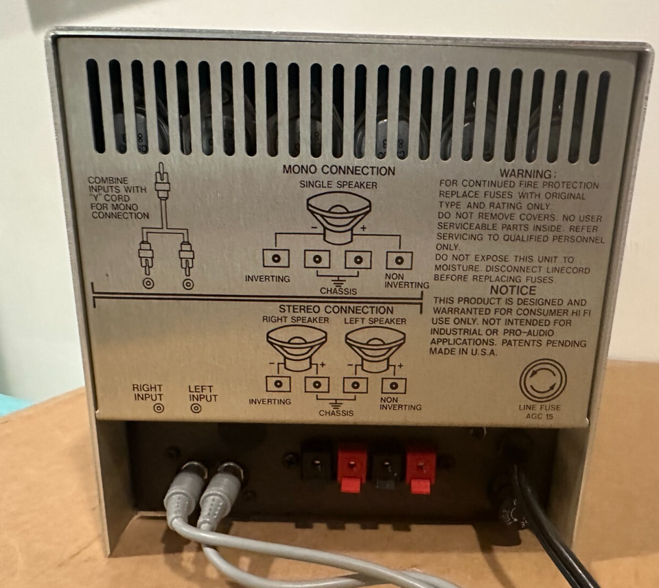 VINTAGE CARVER M-400 MAGNETIC FIELD POWER AMPLIFIER CHAMPAGNE WORKS ...