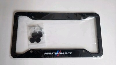 BMW Performance License Plate Frame - Black Metal - M2 M3 M4 M5 328i ...