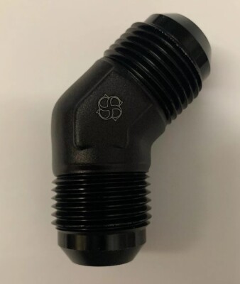 T111 -4AN Male Flare To -4AN Male 45 Degree Fitting Union BLACK 4 To 4 ...