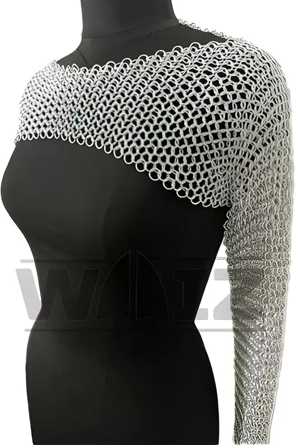 Aluminum Butted Chainmail Crop Top with Long Sleeves for Modern Knights ...