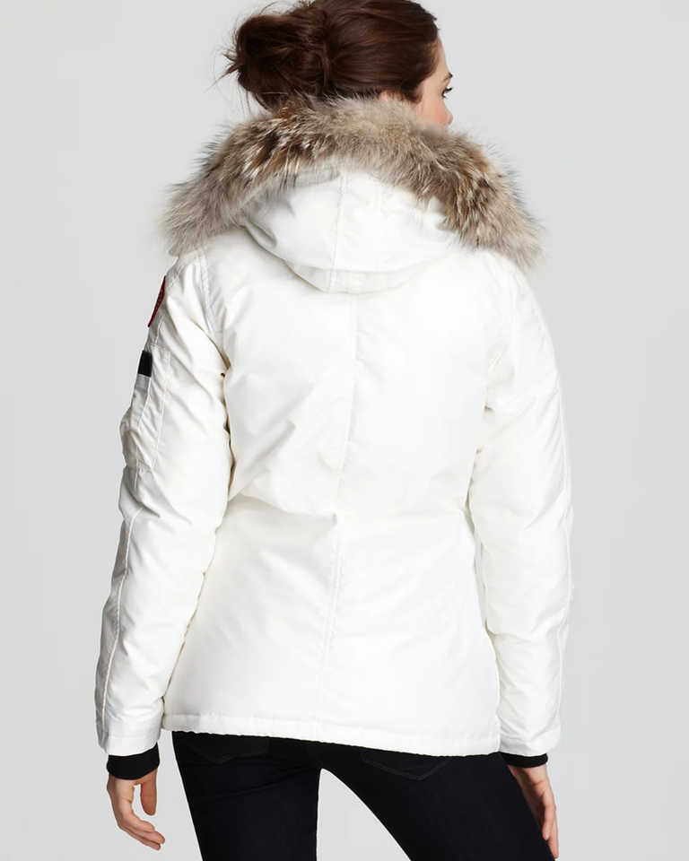 Canada Goose Women's Fur-Trim Montebello Parka, Size XS, Color White ...
