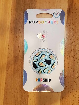 PopSockets Popgrip Avocado Party Blue Phone Tablet Grip Stand Swappable ...