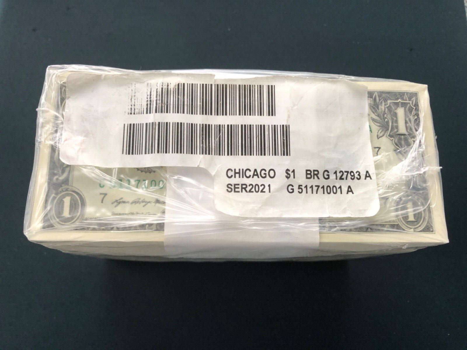 $1 BEP BRICK OF 1000 (ONE DOLLAR) NOTES - 10 UNCIRCULATED CHICAGO ...