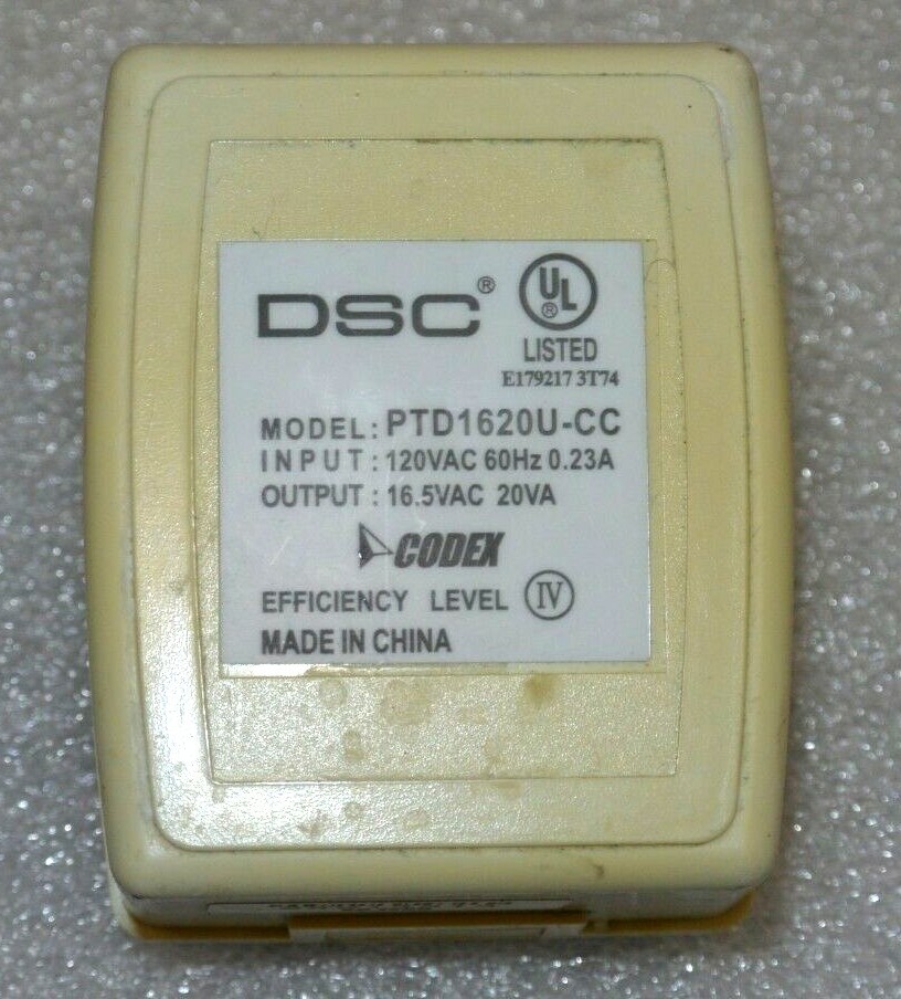 DSC Power Supply Adapter Model: PTD1620U-CC Output: 16.5VAC 20VA | eBay