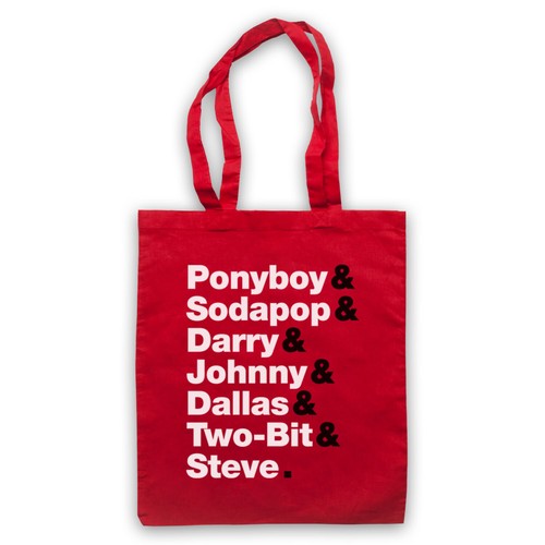 OUTSIDERS GREASERS MEMBERS NAMES LIST PONYBOY SODAPOP SOCS SOC TOTE BAG ...