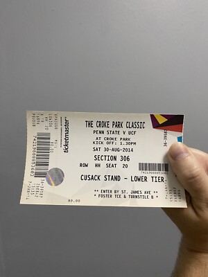 Penn State Nittany Lions Football Ticket Stubs Ireland Croke Park ...