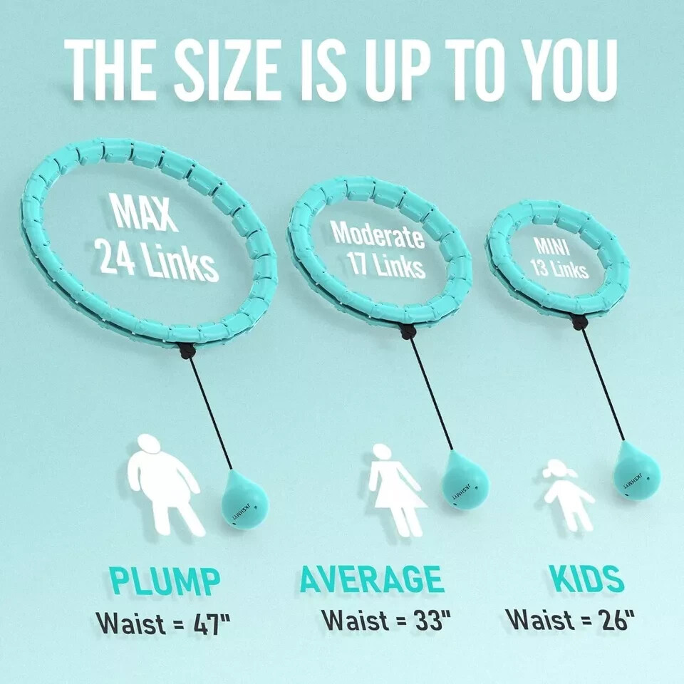 Infinity Hoop Fit Plus Size 47", Weighted Hula Hoops for Adults Weight ...