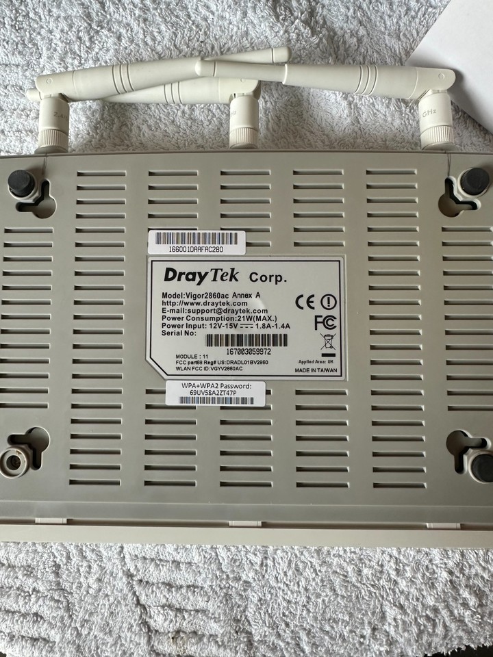 DrayTek Vigor 2860ac 1300 Mbps Dual-band ADSL/VDSL2 Wireless Router ...