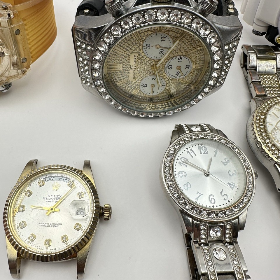 Costume Watch Lot- Not In Working Condition. Watches Only For Repair Or ...