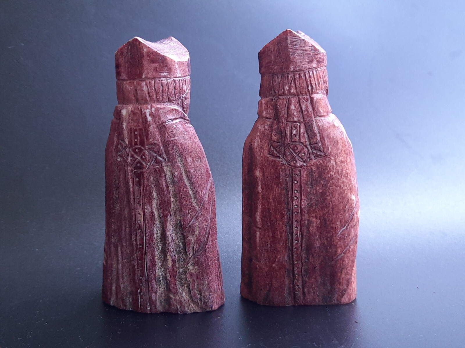 Medieval Lewis Chessmen Bone Chess Collection - Hand-Carved Bishop ...