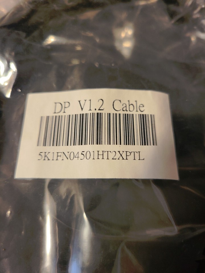 DP V1.2 Display Cable Hotron E246588 AWM Style 20276 VW-1 80º 30V I/II ...