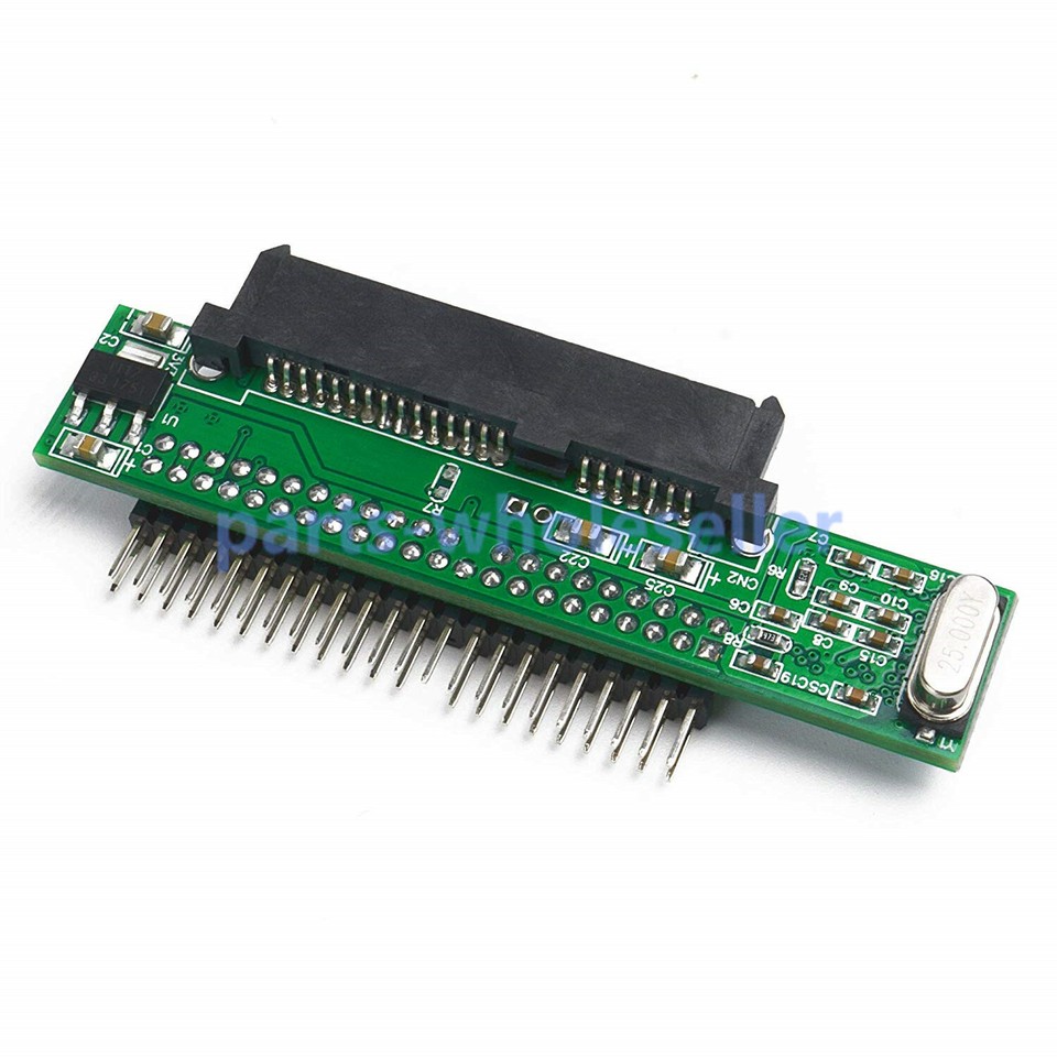 SATA HDD SSD Hard Disk Drive Adapter Interposer to IDE 44 Pin Cable for ...