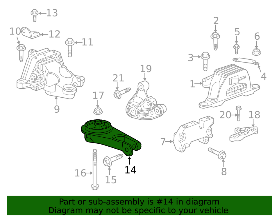 Genuine gm Transmission Mount Strut 84356465 | eBay