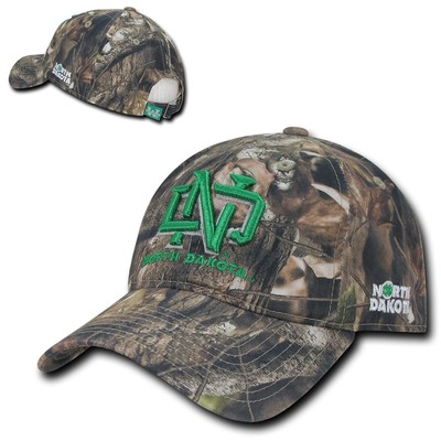 NCAA NDU North Dakota University Relaxed Hybricam Camouflage Camo Caps ...