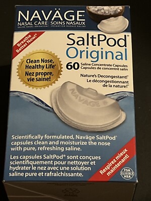 Navage Saltpod Original 60 Saline Concentrate Capsules -New In Box | eBay