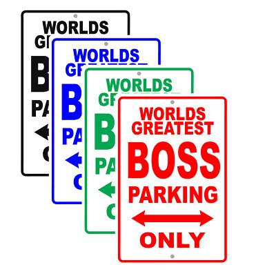 World's Greatest Boss Parking Only Gift For Boss Garage Aluminum Metal ...