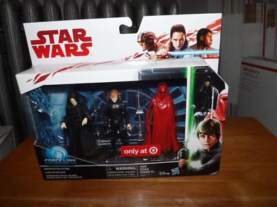 STAR WARS FORCE LINK PALPATINE LUKE ROYAL GUARD 3.5" FIGURE SET NIB ...