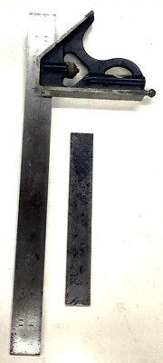 VINTAGE CRAFTSMAN TOOLS 12” MACHINIST COMBINATION SQUARE w/ SCRIBE, No ...