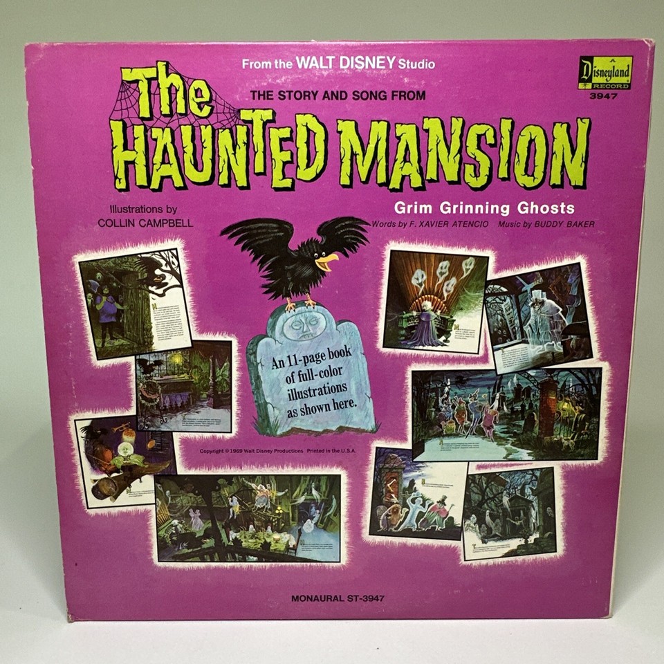 1969 Disney Story and Song The Haunted Mansion LP Vinyl Record Album ...