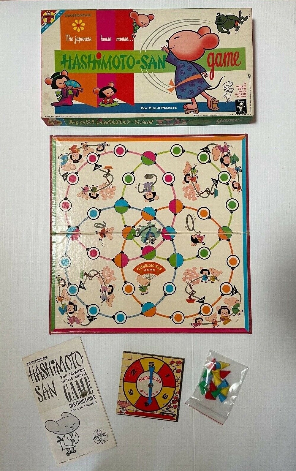 HASHIMOTO - SAN VINTAGE 1960's TERRY TOONS BOARD GAME BY TRANSOGRAM ...