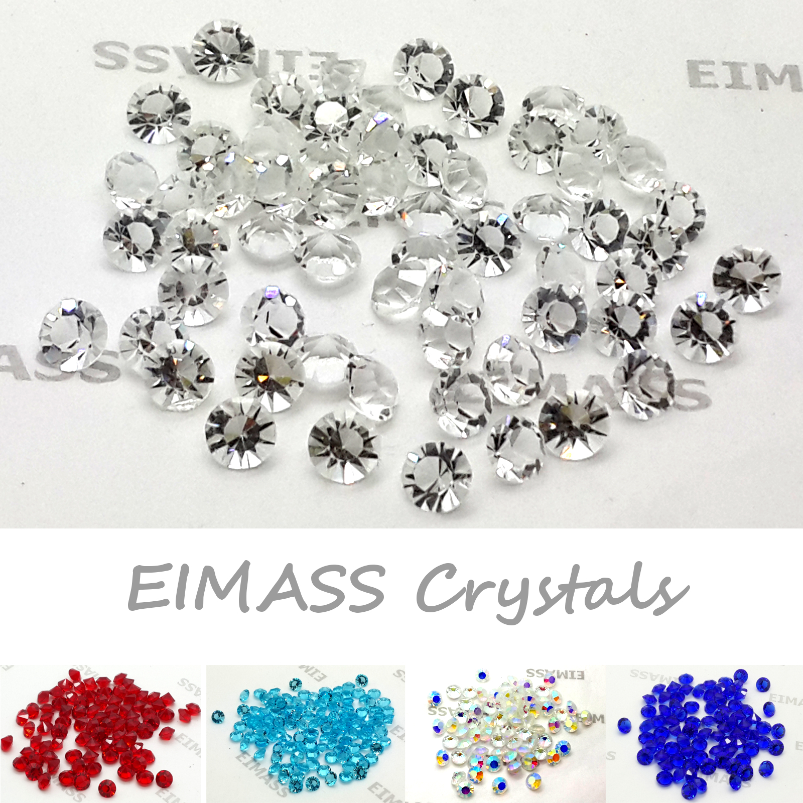 GLASS DIAMONDS, WEDDING TABLE SCATTER CRYSTALS DECORATION, EIMASS® 3787 ...