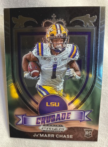 JA’MARR CHASE LSU TIGERS ROOKIE 2021 PANINI PRIZM “CRUSADE” RC GEM ...