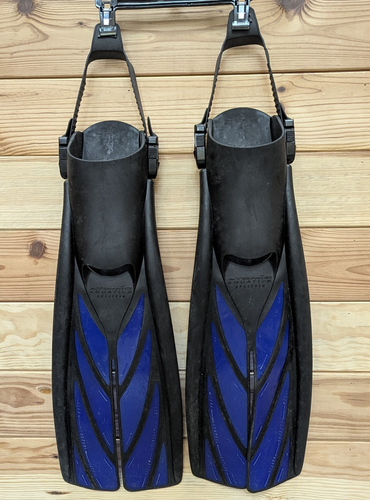 Atomic Aquatics Split Fin Blue Size XL Adjustable Straps Open Heel ...