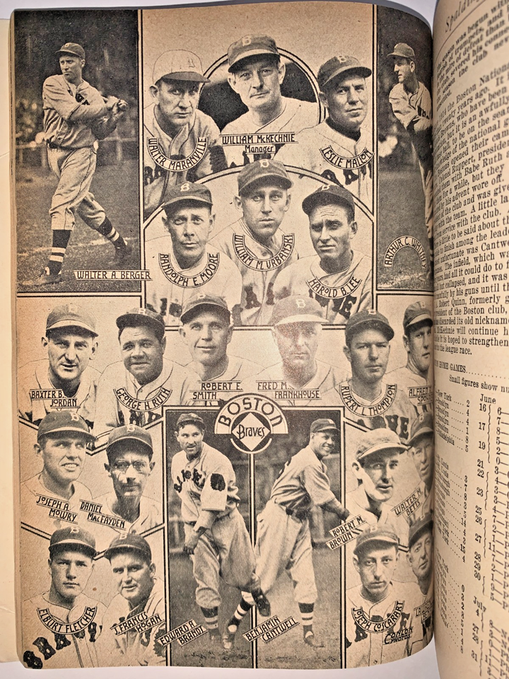 1936 Spalding's Official Baseball Guide BABE RUTH last year BOSTON ...