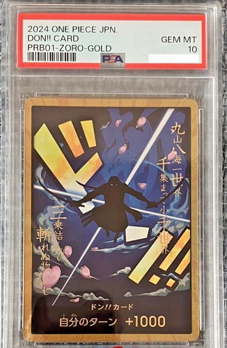 PSA 10 One Piece Don!! Card Roronoa Zoro Super Parallel JPN Gold Frame ...
