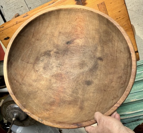 ANTIQUE LARGE 17 INCHES PRIMITIVE WOOD BOWL DOUGH | eBay