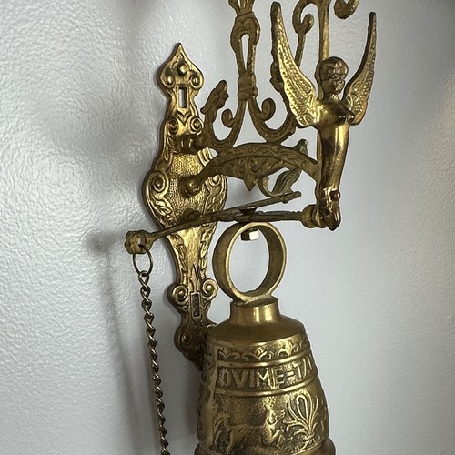 Vintage Brass Angel Bell Door Hanging Ornament, Ornate Home Decor | eBay