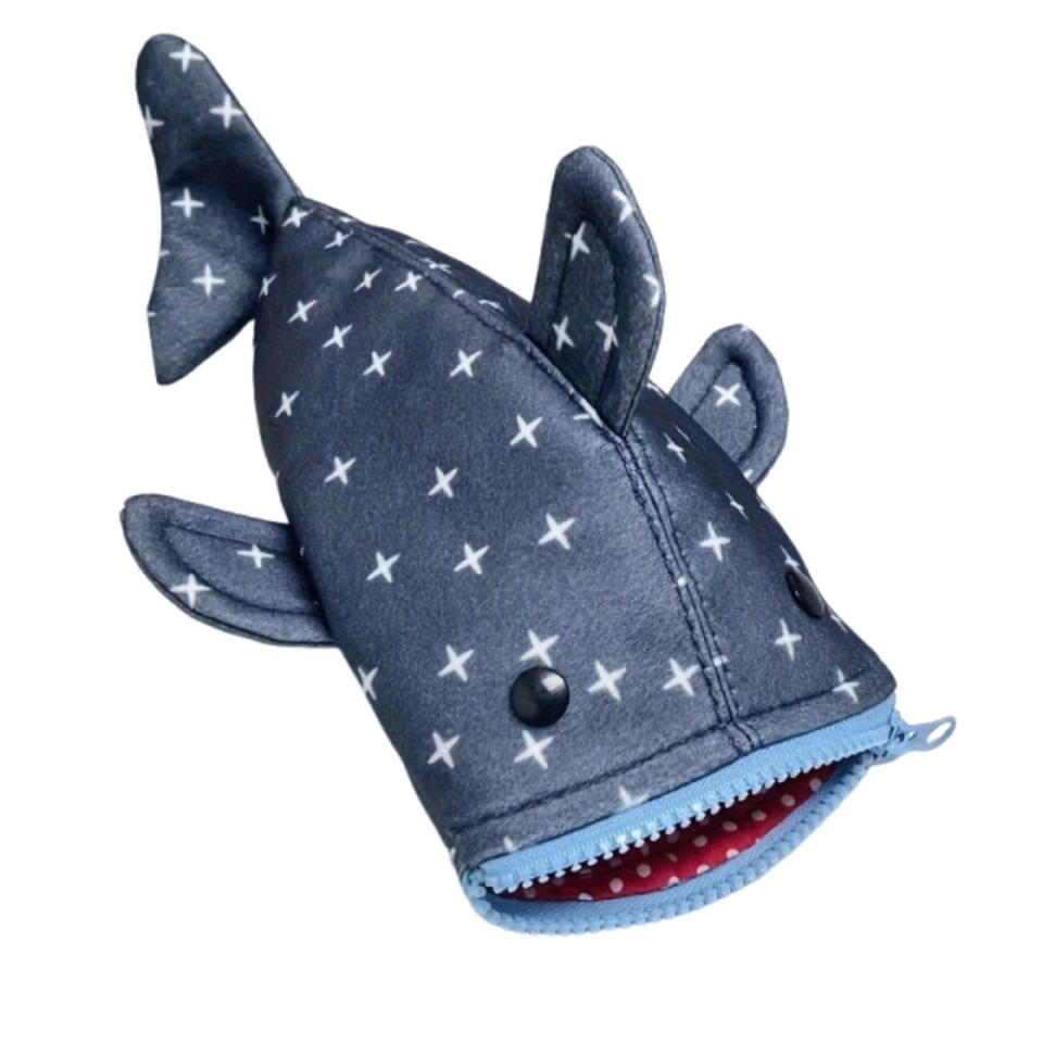 Kawaii Pencil Pouch Lightweight Pencil Holder Shark Pencil Case Office ...