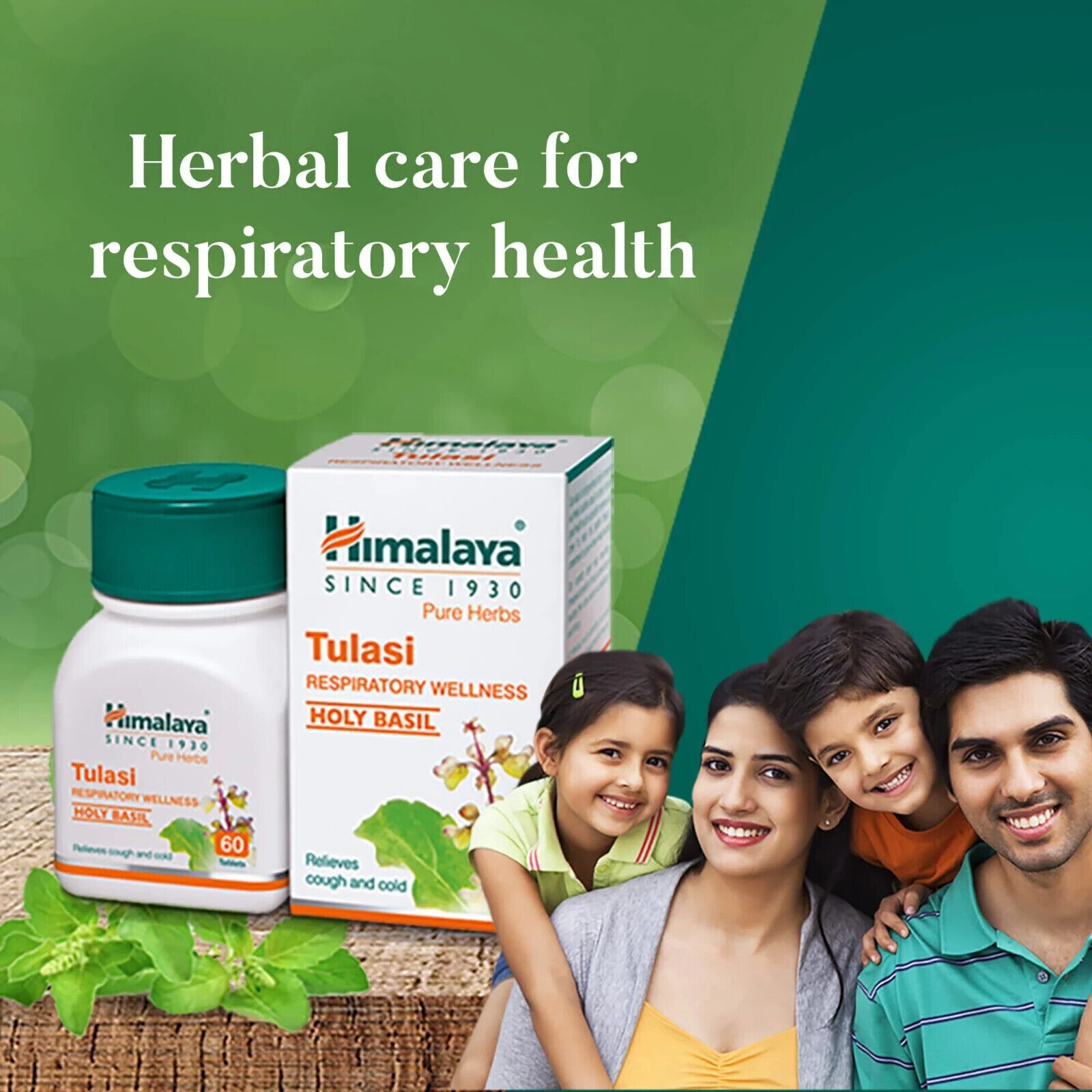 Himalaya Holy Basil/Tulsi Respiratory Wellness Relieves Cough 10 BOX ...