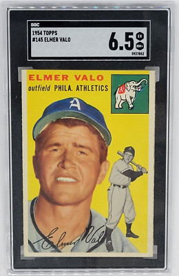 1954 Topps #145 Elmer Valo Card - Graded SGC 6.5 EX-NM+, Philadelphia ...